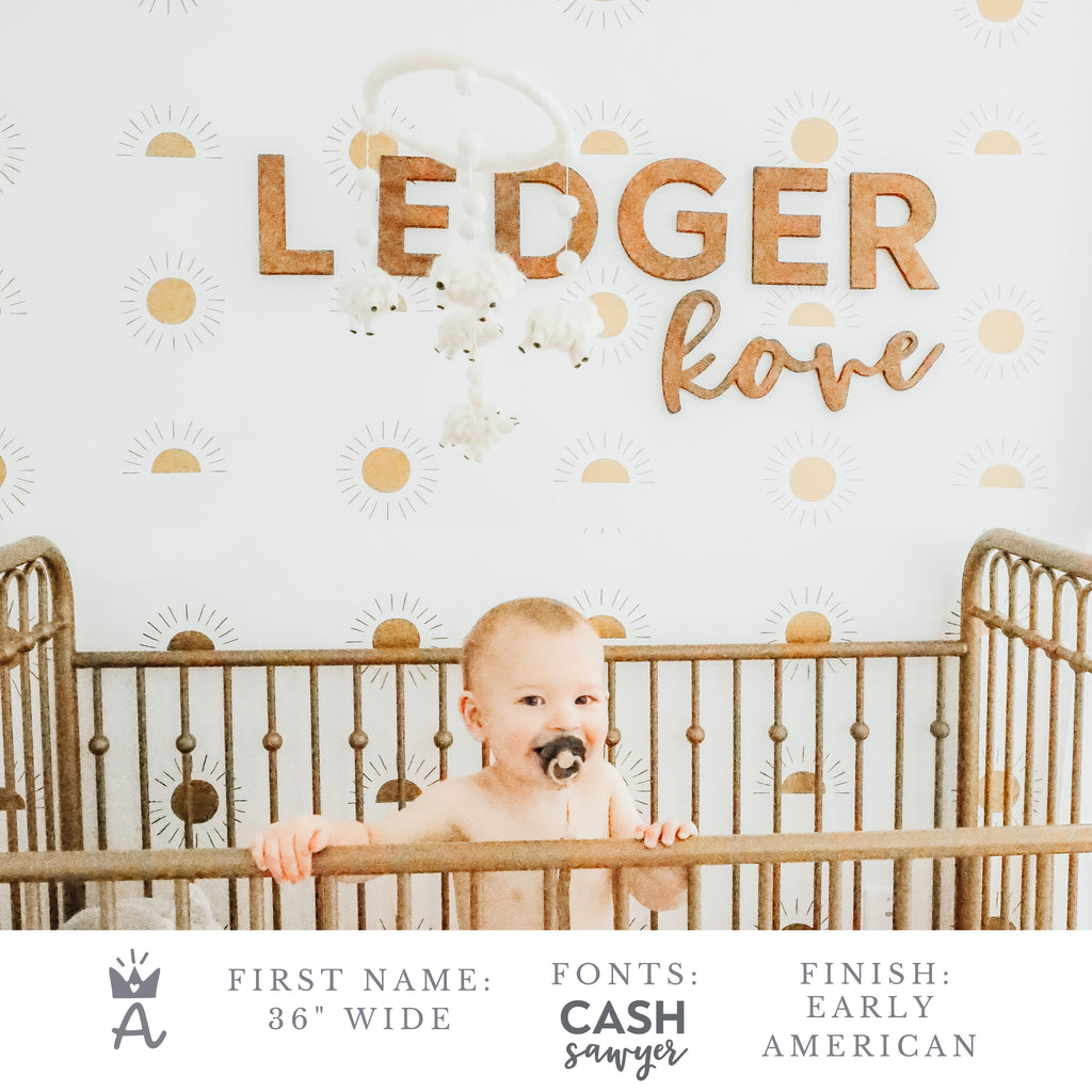 First & Middle Name Wooden Sign for Nursery Decor or Childrens Room